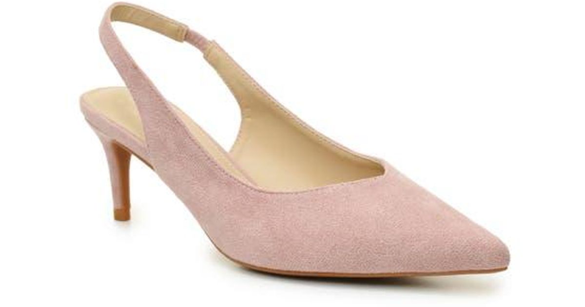 Nicole Miller V-Cut Slingback Pump in Pink | Lyst