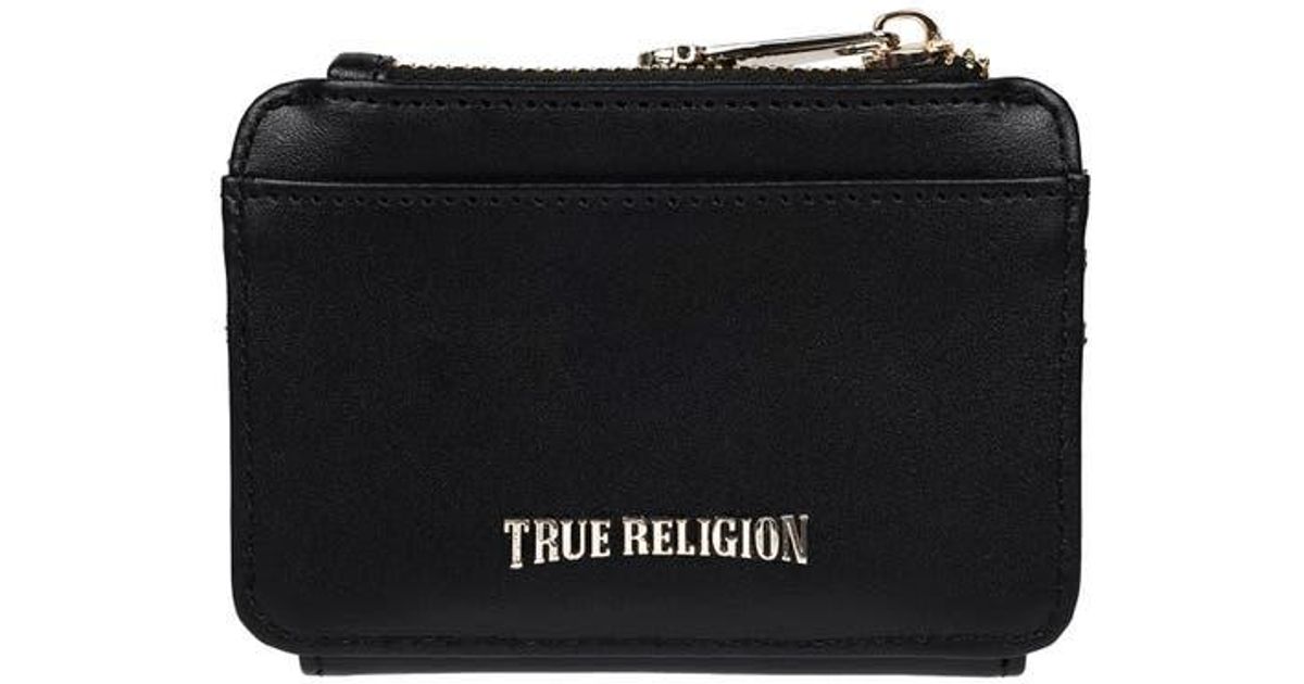 TRUE RELIGION Logo Bifold Wallet in Black | Lyst
