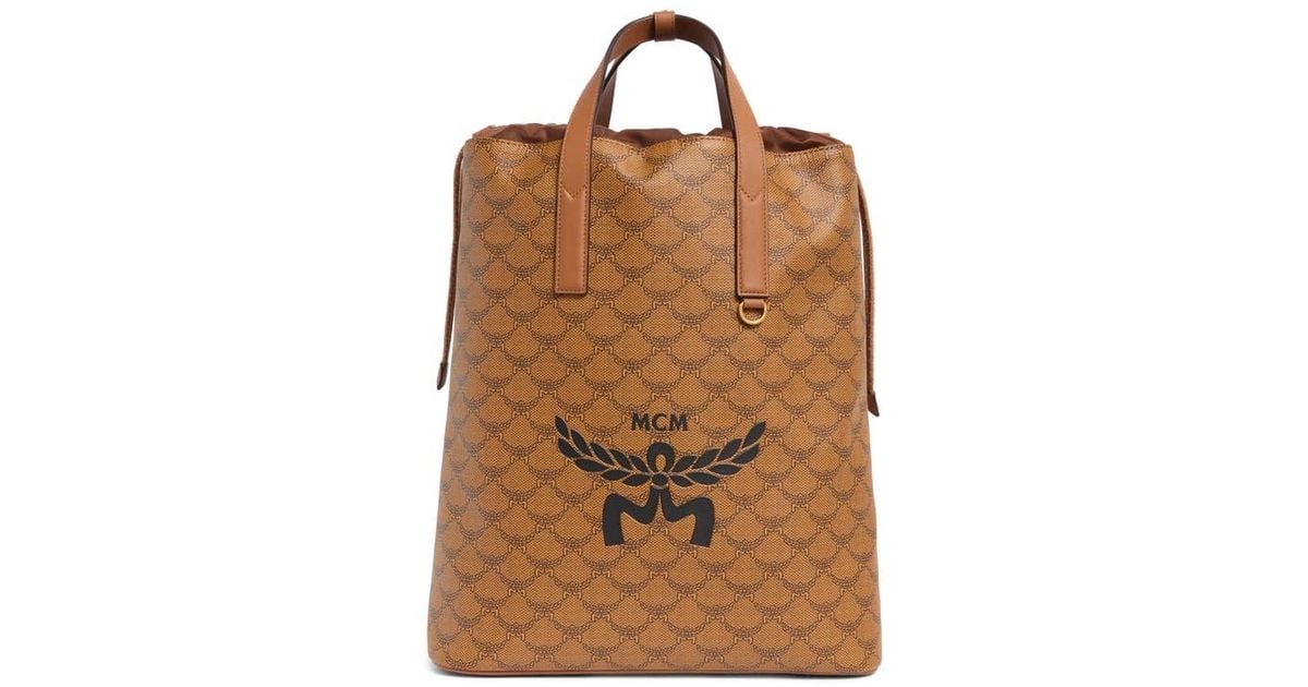MCM Himmel Lauretos Medium Backpack in Brown | Lyst