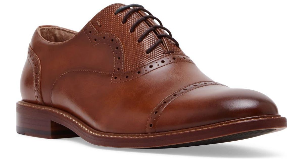 Steve Madden Duart Cap Toe Oxford in Brown for Men | Lyst