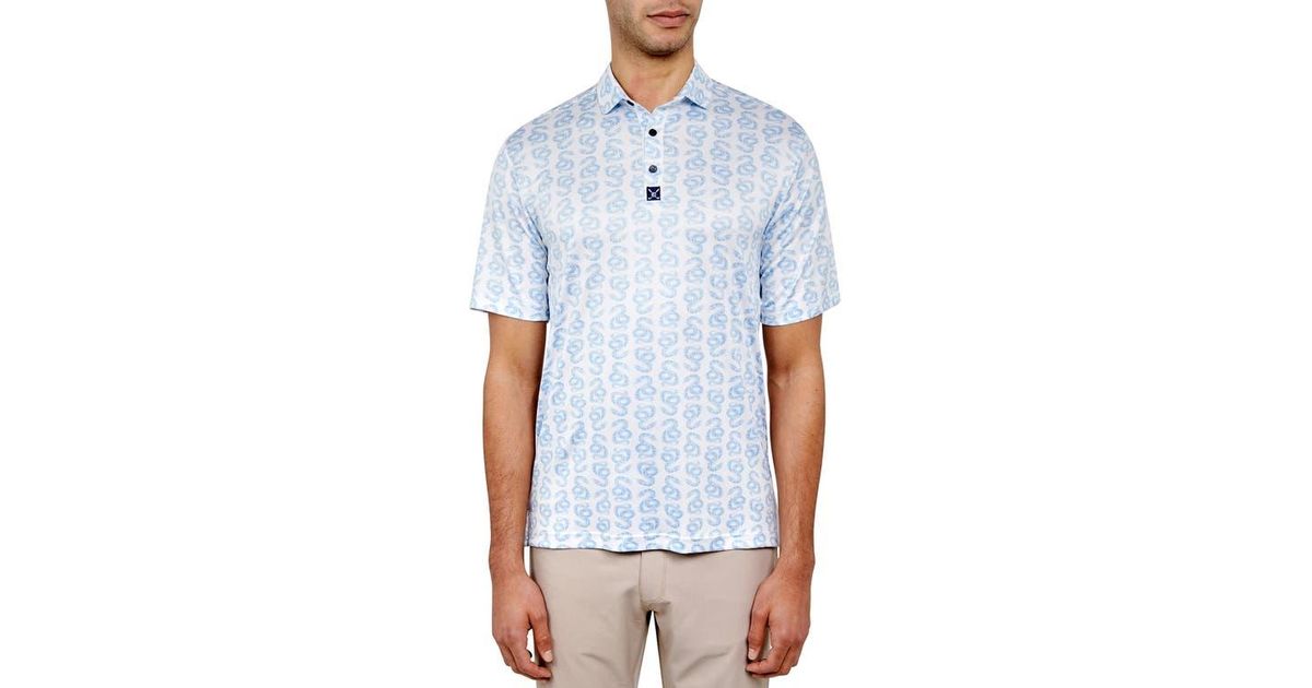 Con.struct Snake Golf Polo Shirt in Blue for Men | Lyst