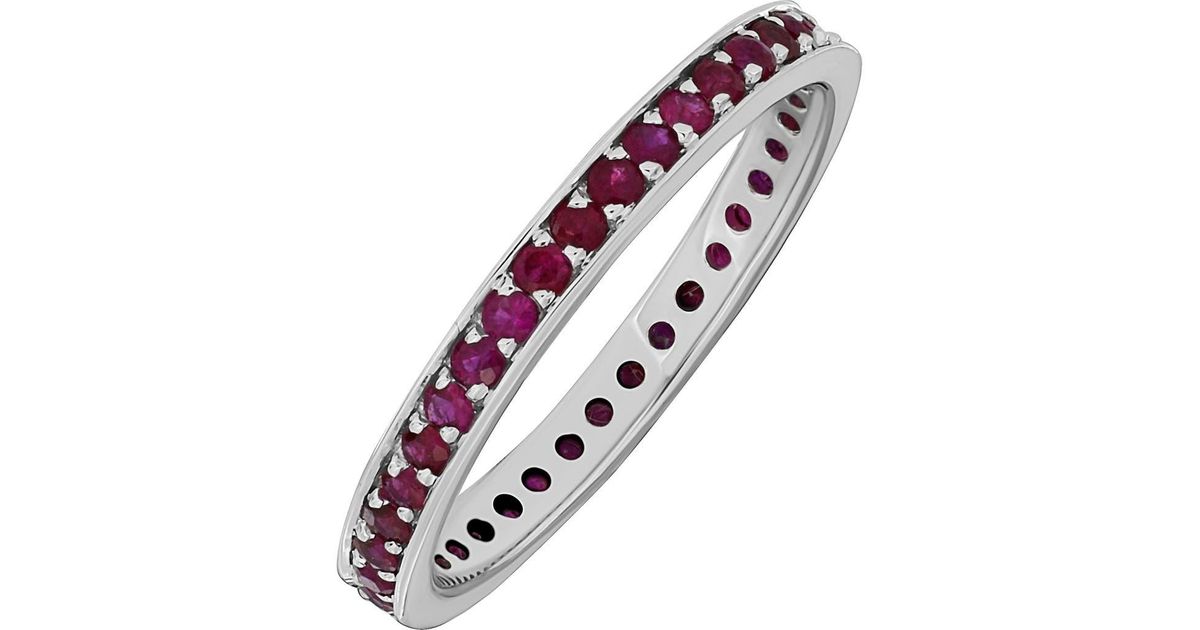 Bony Levy Ruby Eternity Band Ring in Purple | Lyst