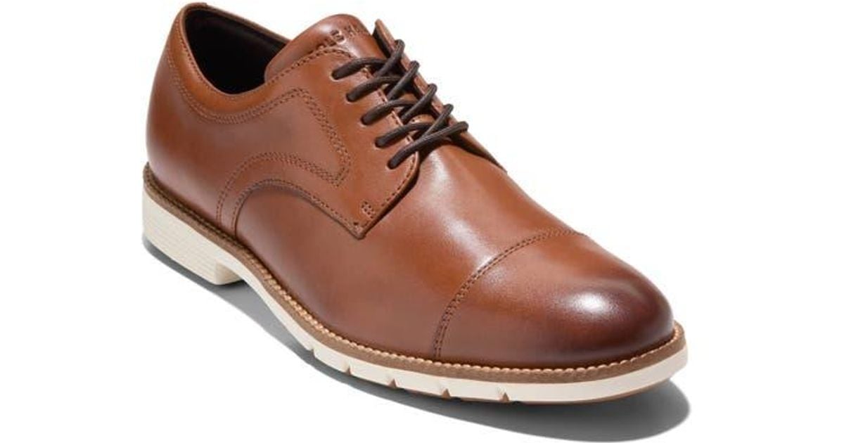 Cole Haan Grand 360 Cap Toe Derby in Brown for Men | Lyst