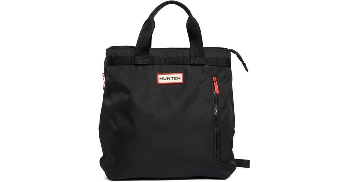 HUNTER Hybrid Tote Backpack in Black | Lyst