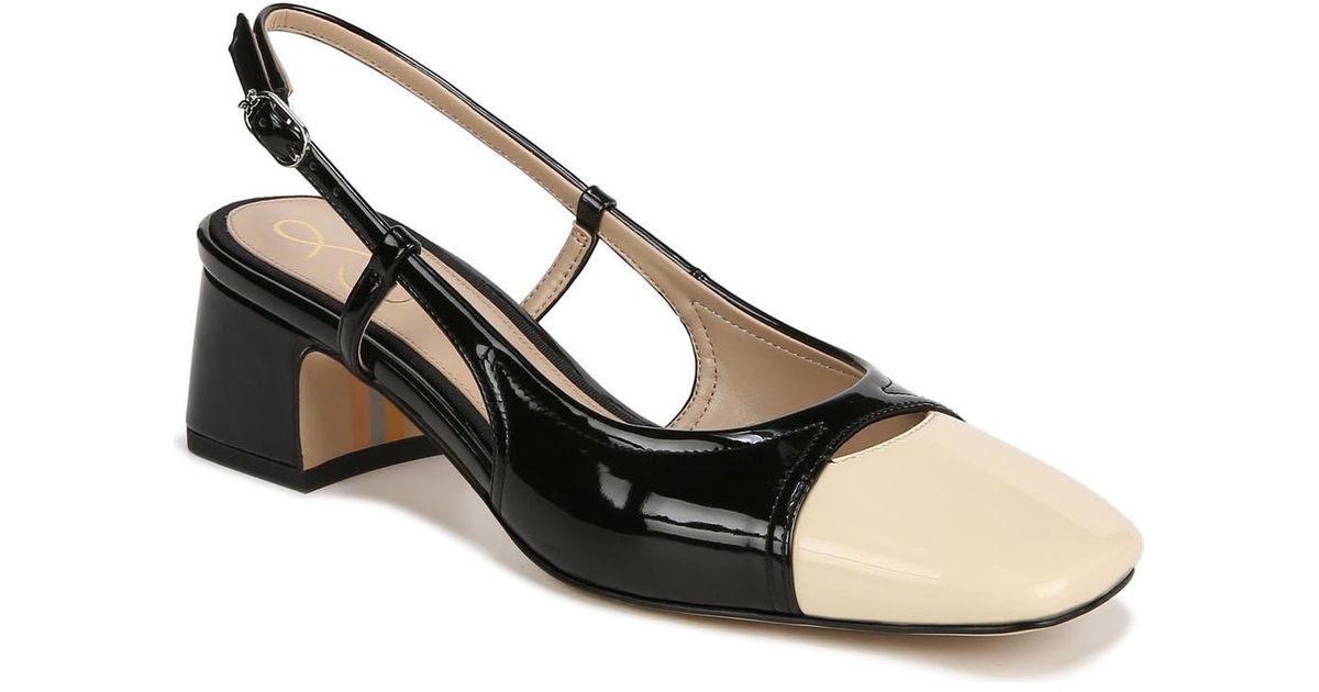 Sam Edelman Tarra Cap Toe Slingback Pump in Metallic | Lyst