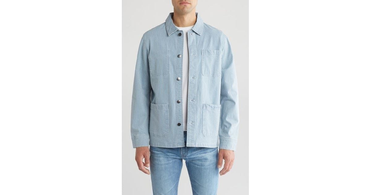 Slate & Stone Cotton Twill Chore Jacket in Blue for Men | Lyst