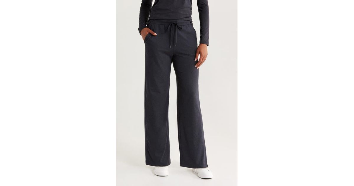 Zella Restore Soft Straight Leg Drawstring Pants in Black | Lyst