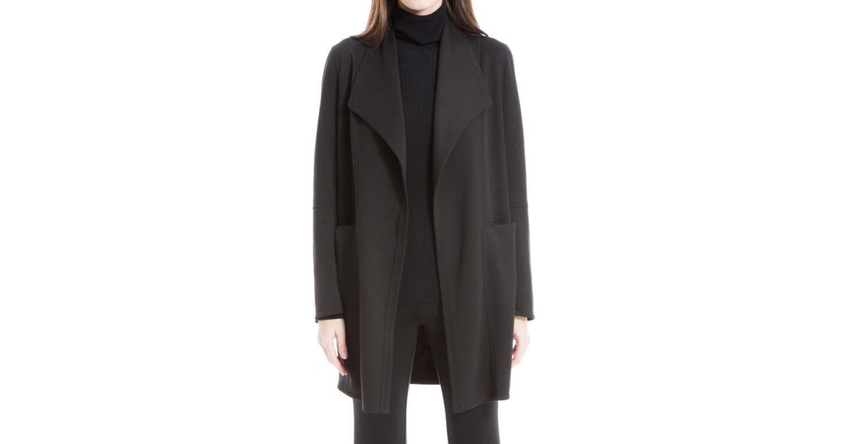 Max Studio Trapunto Scuba Knit Topper in Black | Lyst