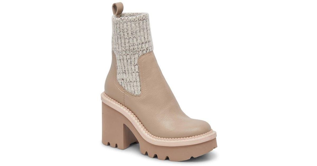 Dolce Vita Drago Platform Boot in Natural | Lyst