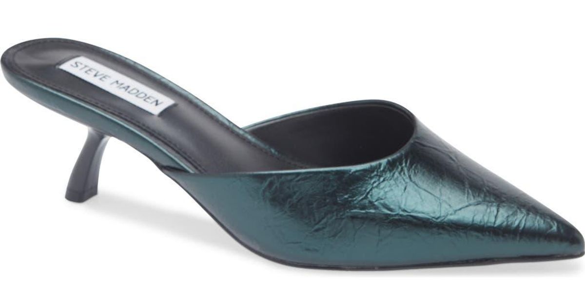 Steve Madden Mariano Metallic Mule in Blue | Lyst