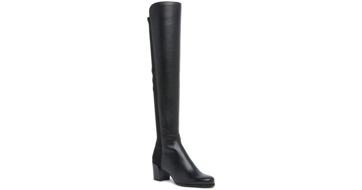 Stuart Weitzman City Block Heel Boot in Black | Lyst