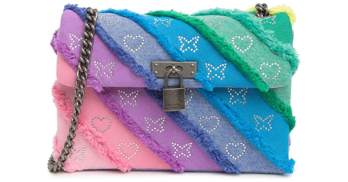 Kurt Geiger Brixton Lock Medium Shoulder Bag in Blue | Lyst