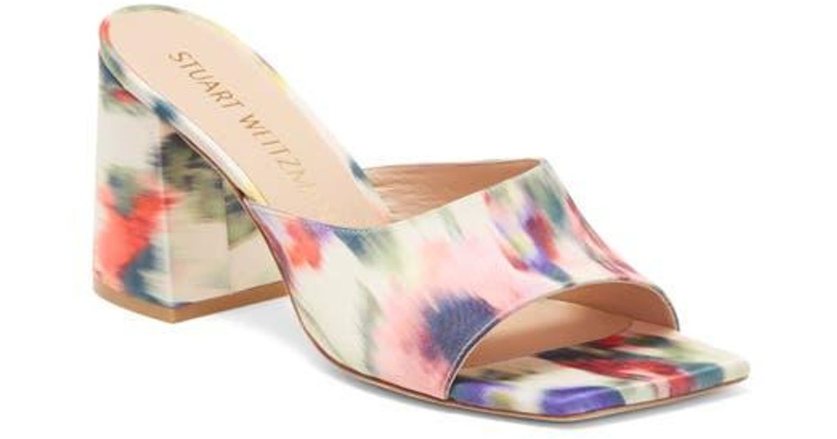 Stuart Weitzman Tia Slide Sandal in Pink | Lyst