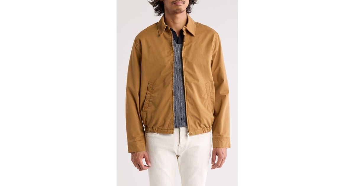 Denim and Flower Peached Twill Full Zip Dad Jacket in Brown for Men | Lyst