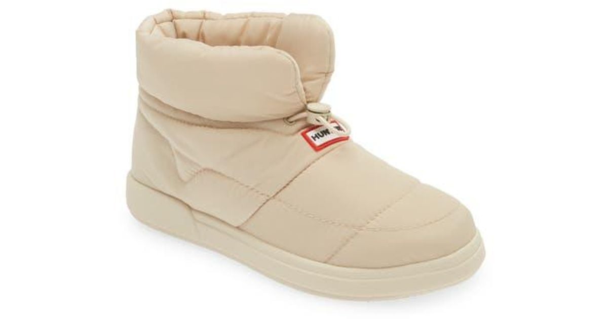 HUNTER In/Out Puffer Boot in Natural | Lyst