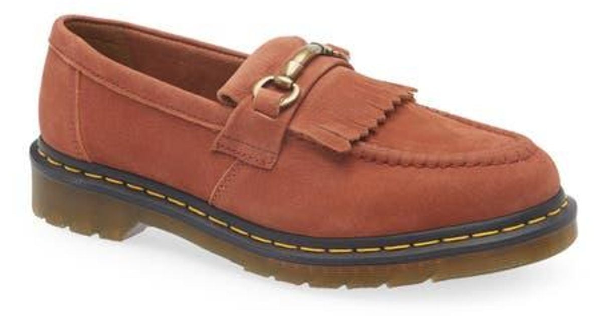 Dr. Martens Adrian Kiltie Fringe Snaffle Bit Loafer in Brown | Lyst