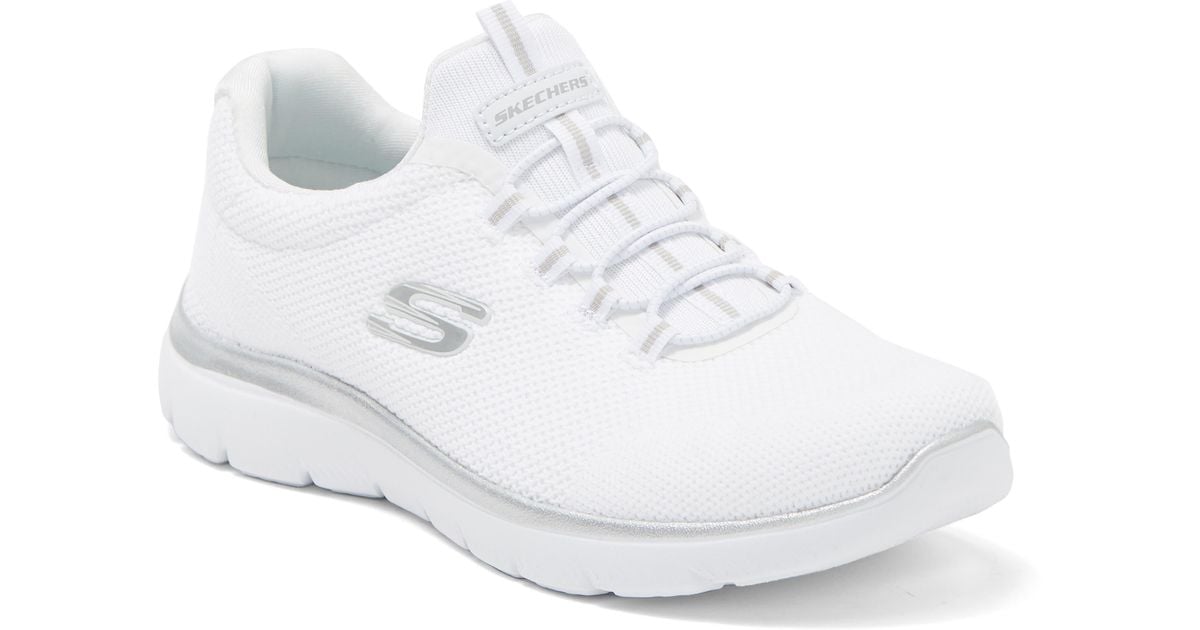 Skechers Summits Slip-on Sneaker In White At Nordstrom Rack | Lyst