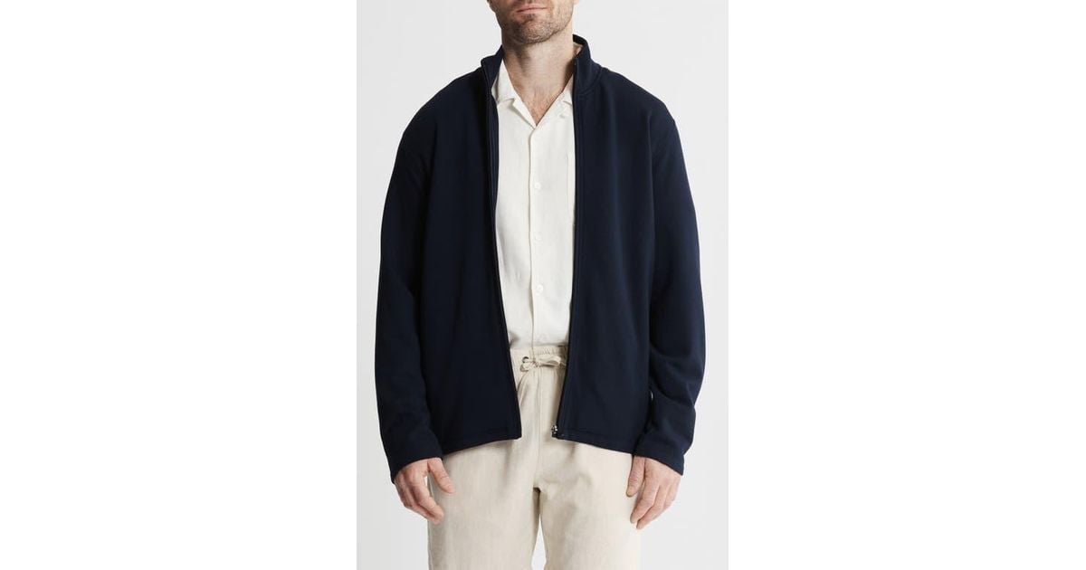 Jachs New York Tribeca Soft Touch Zip-Up Jacket in Blue for Men | Lyst