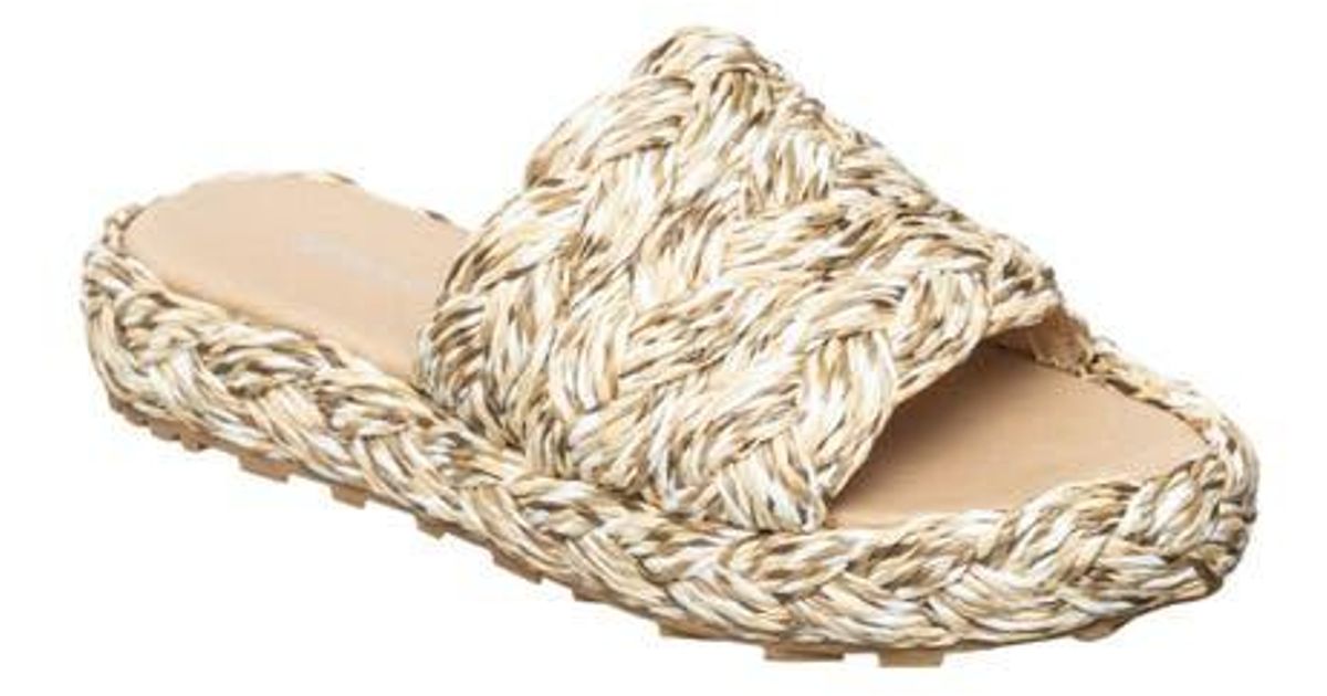 Antelope Brea Woven Raffia Slide Sandal in Natural | Lyst