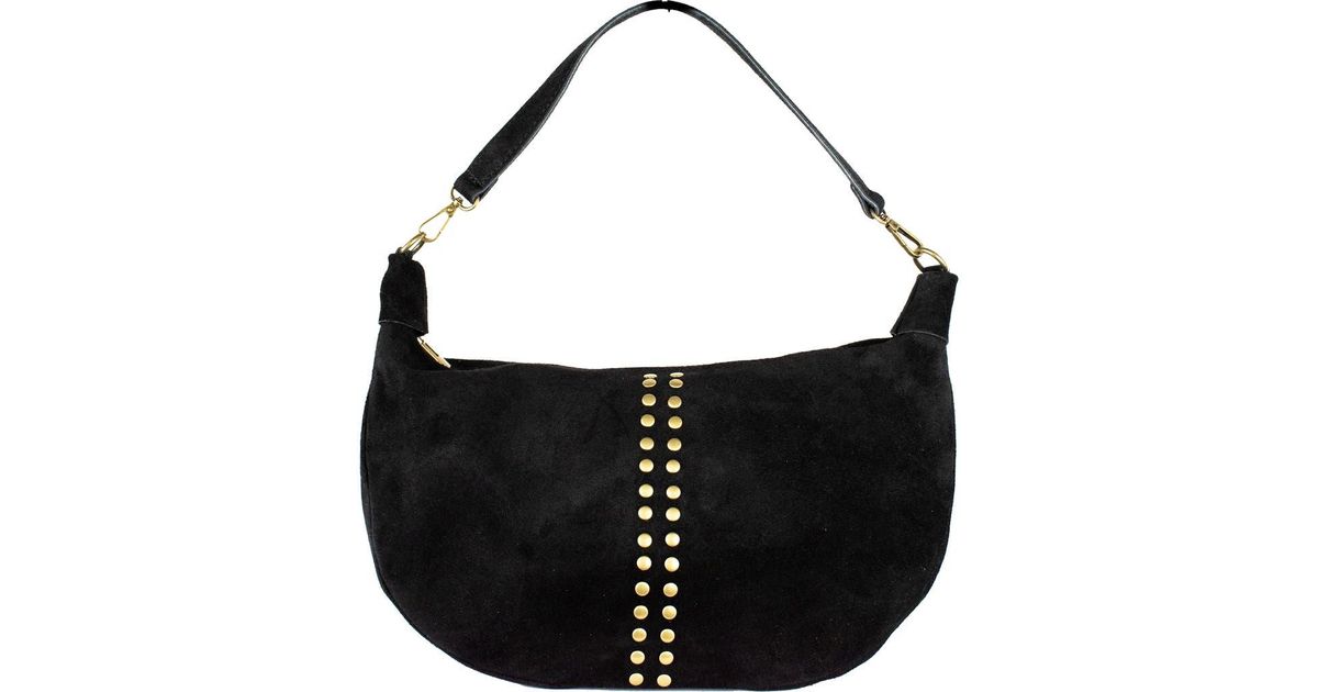 Persaman New York Francesca Studded Shoulder Bag in Black | Lyst
