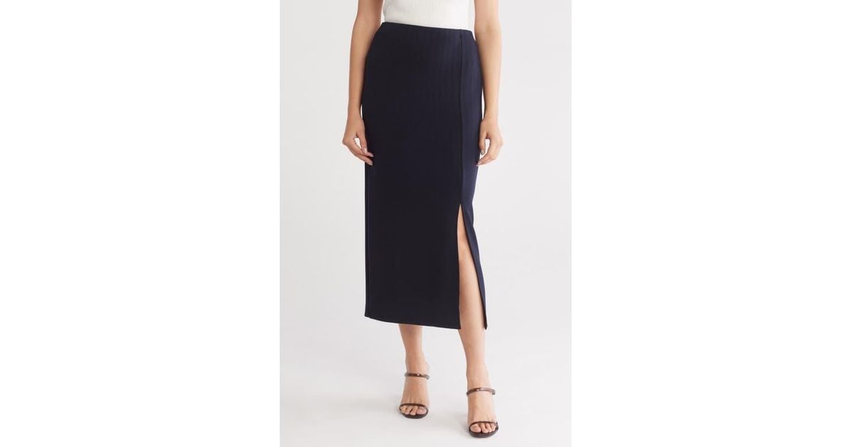 INDUSTRY REPUBLIC CLOTHING Drop Needle Scuba Skirt in Blue | Lyst