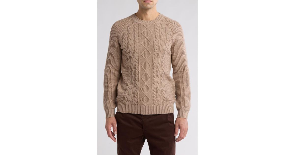 Rodd & Gunn Jacobs Town Cable Stitch Sweater in Brown for Men | Lyst