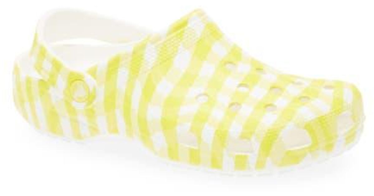 Crocs™ Classic Gingham Clog in Yellow | Lyst