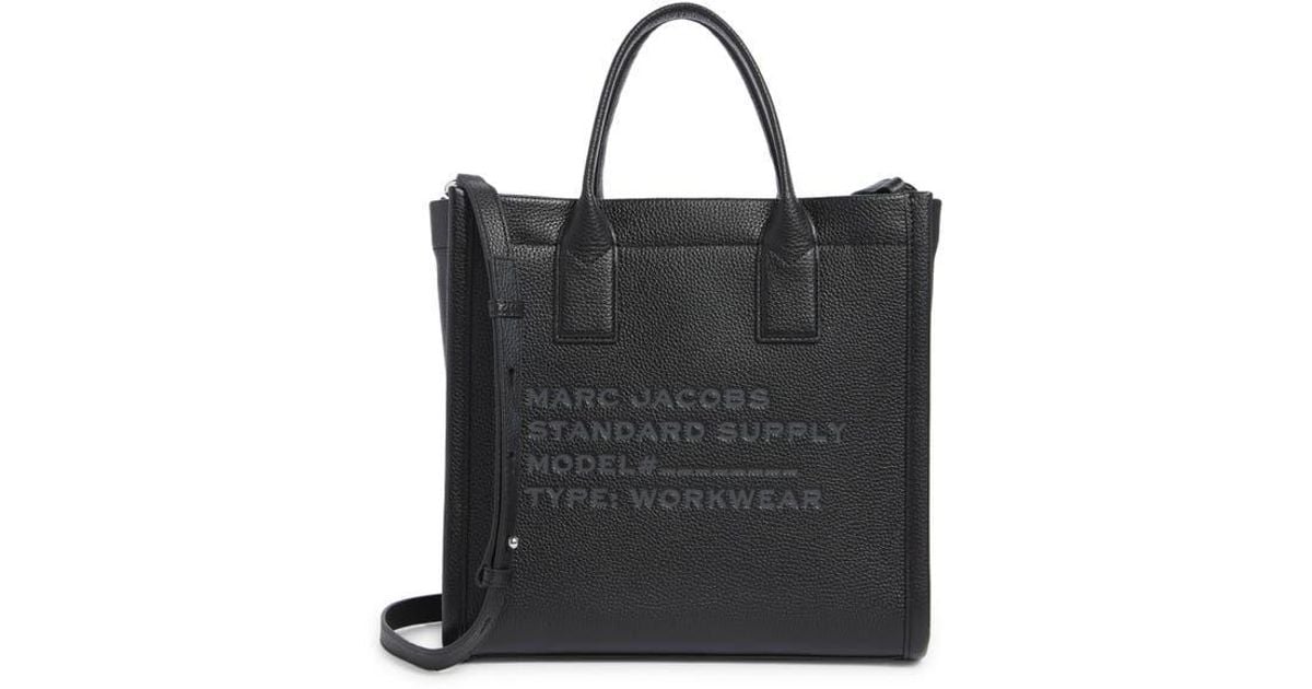 Marc Jacobs Medium Leather Standard Supply Tote in Black | Lyst
