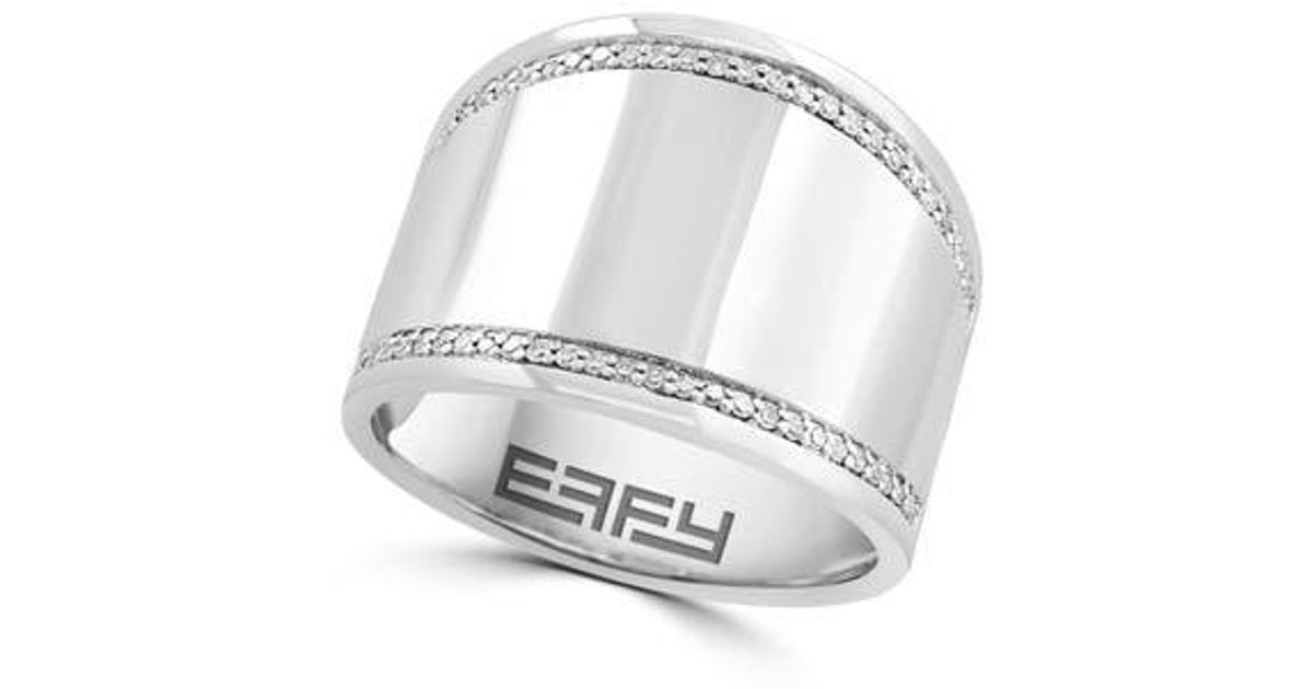 Effy Diamond Pavè Ring in White | Lyst