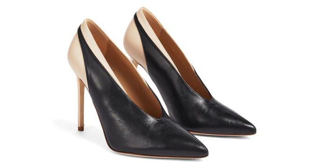 LK Bennett Quinny Two-Tone Pump in Black | Lyst