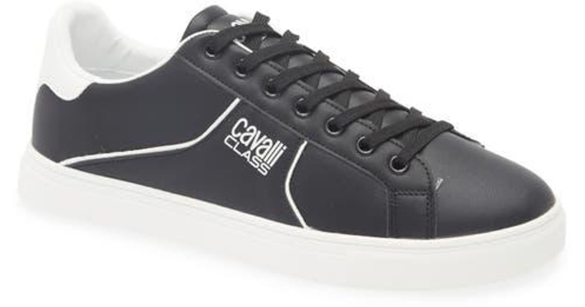Roberto Cavalli Cavalli Class Logo Low Top Sneaker in Gray for Men | Lyst