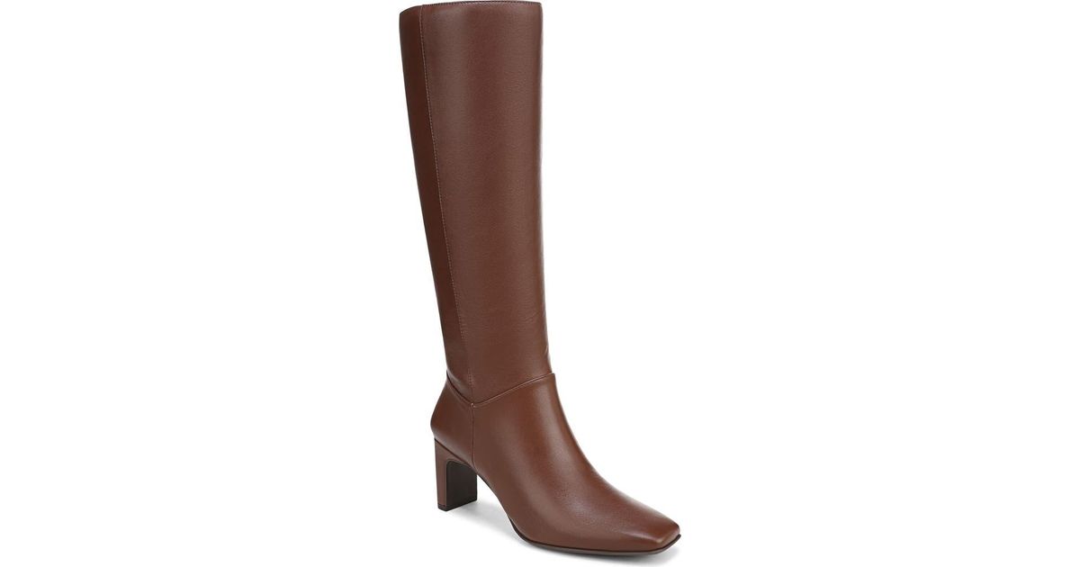Naturalizer Nona Square Toe Tall Boots in Brown | Lyst