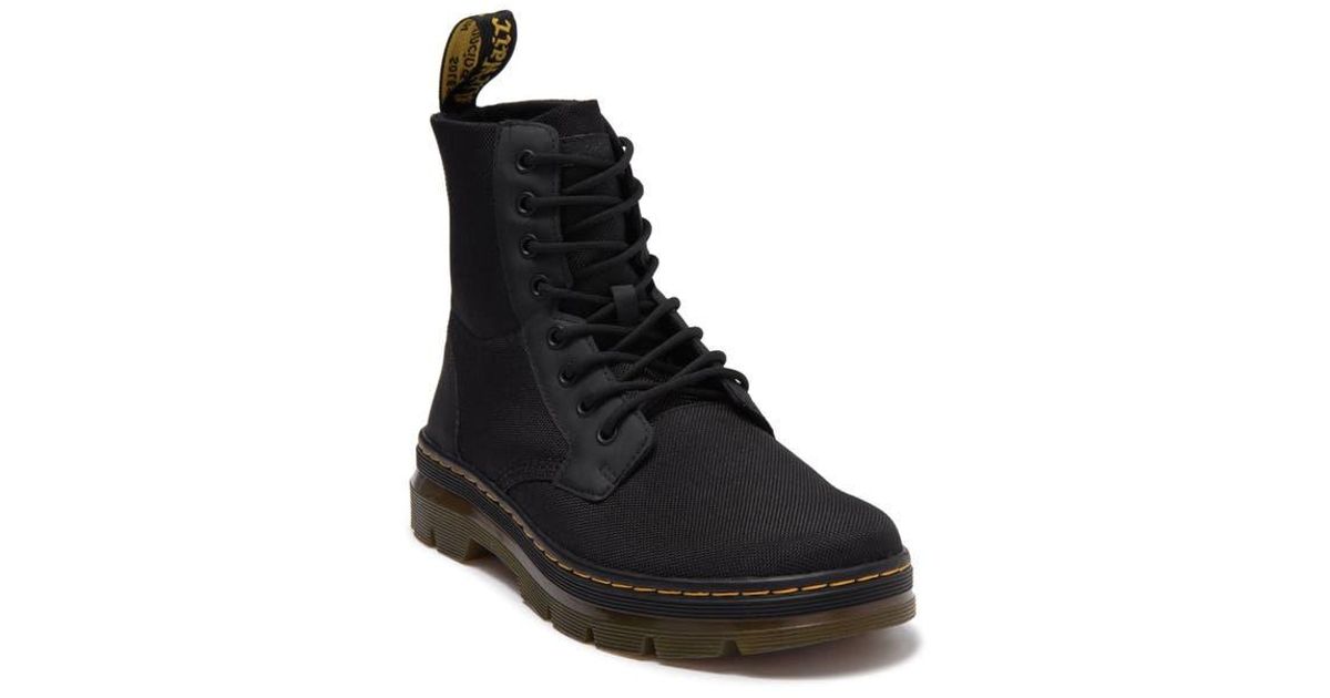 Dr. Martens Combs Lug Sole Combat Boot in Black for Men | Lyst