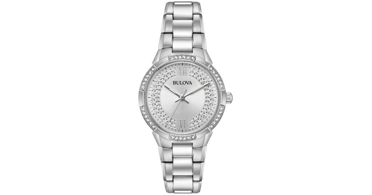 Bulova Diamond Bracelet Watch, 30.5Mm in Gray | Lyst