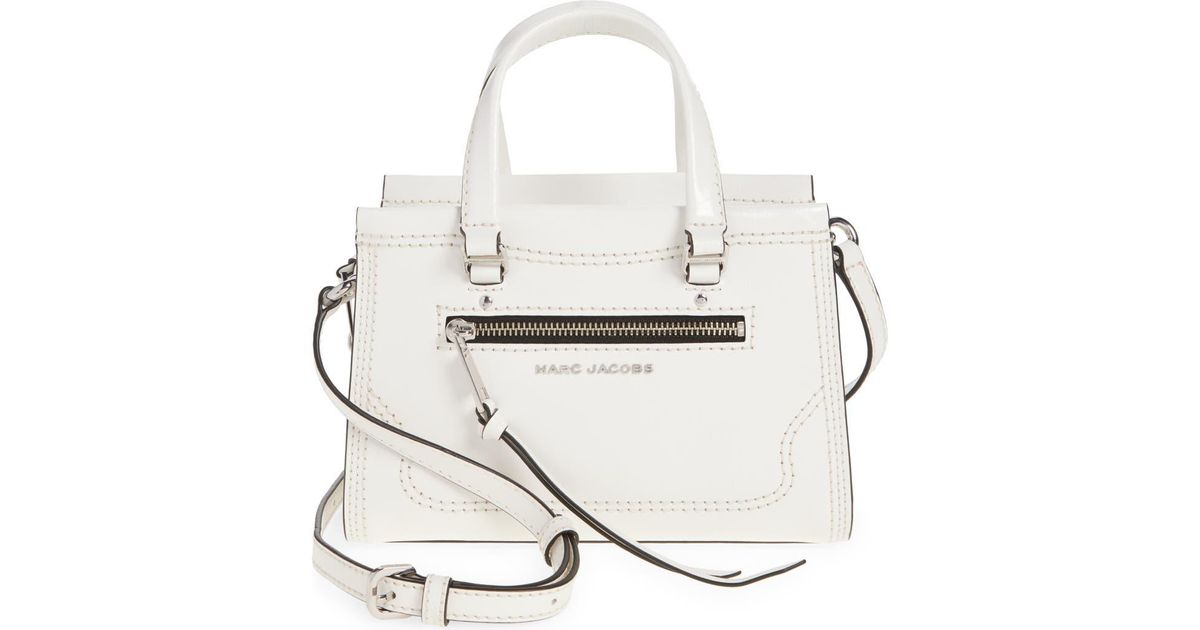 Marc Jacobs Small Leather Satchel in White | Lyst