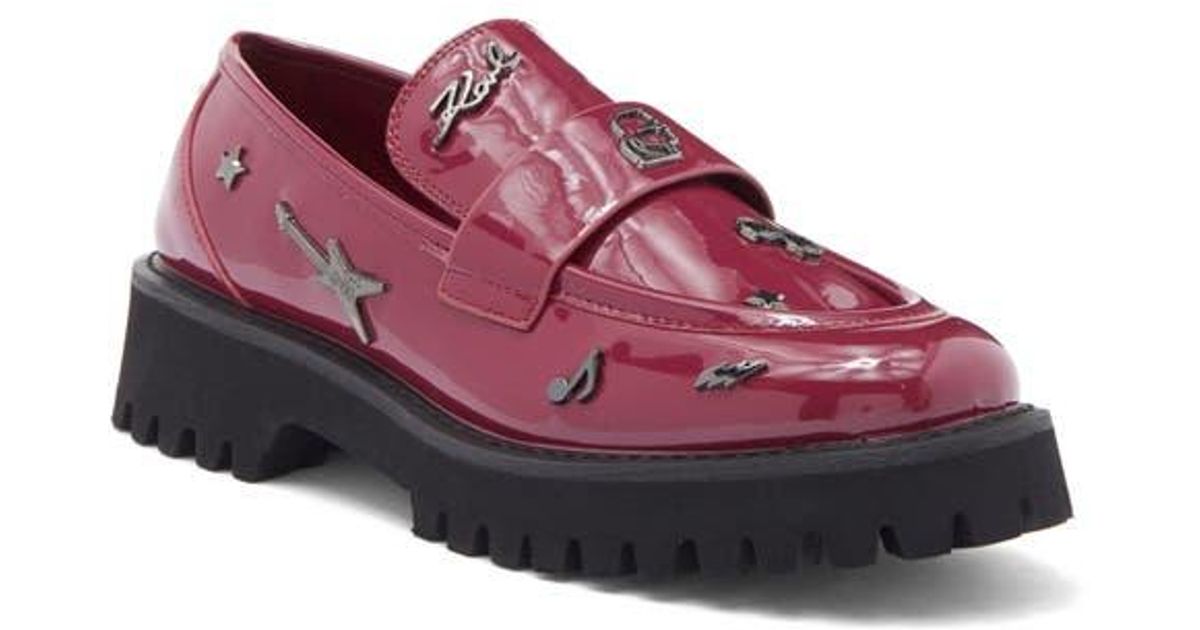 Karl Lagerfeld Gaston Rocker Moc Toe Loafer in Purple | Lyst