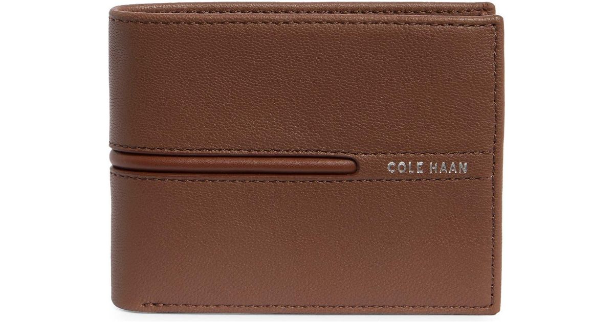Cole Haan Broome Passcase Wallet in Brown for Men | Lyst