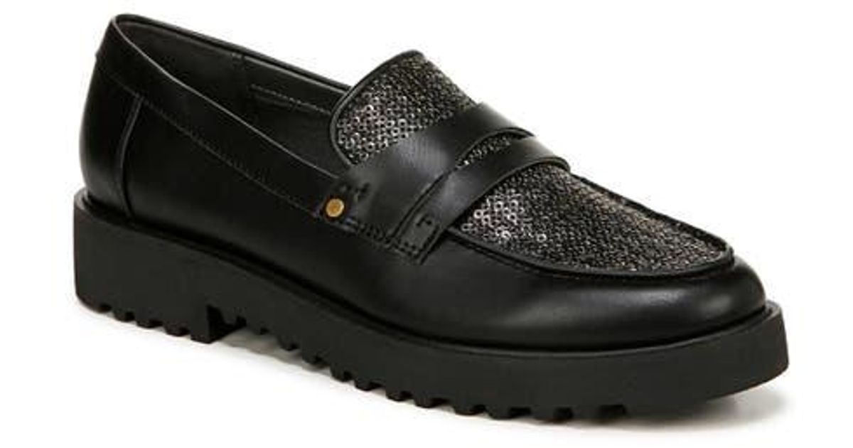 Franco Sarto Cassandra Penny Loafer in Black | Lyst
