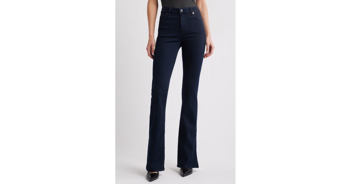 FRAME Le Mini Boot Split Hem Bootcut Jeans in Blue | Lyst