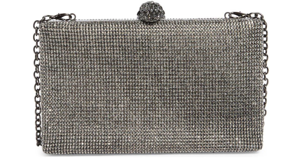 Kurt Geiger Kensington Crystal Frame Clutch in Gray | Lyst