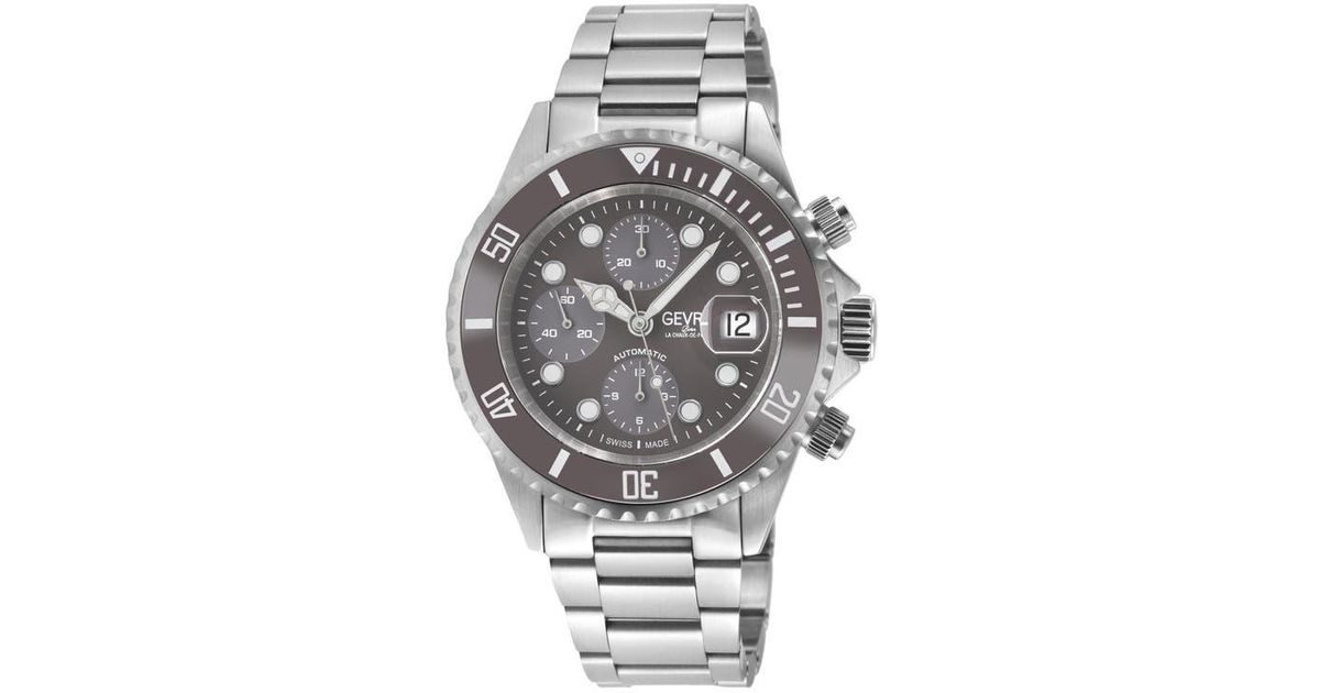 Gevril Wall Street Bracelet Chronograph Watch, 43Mm in Gray for Men | Lyst
