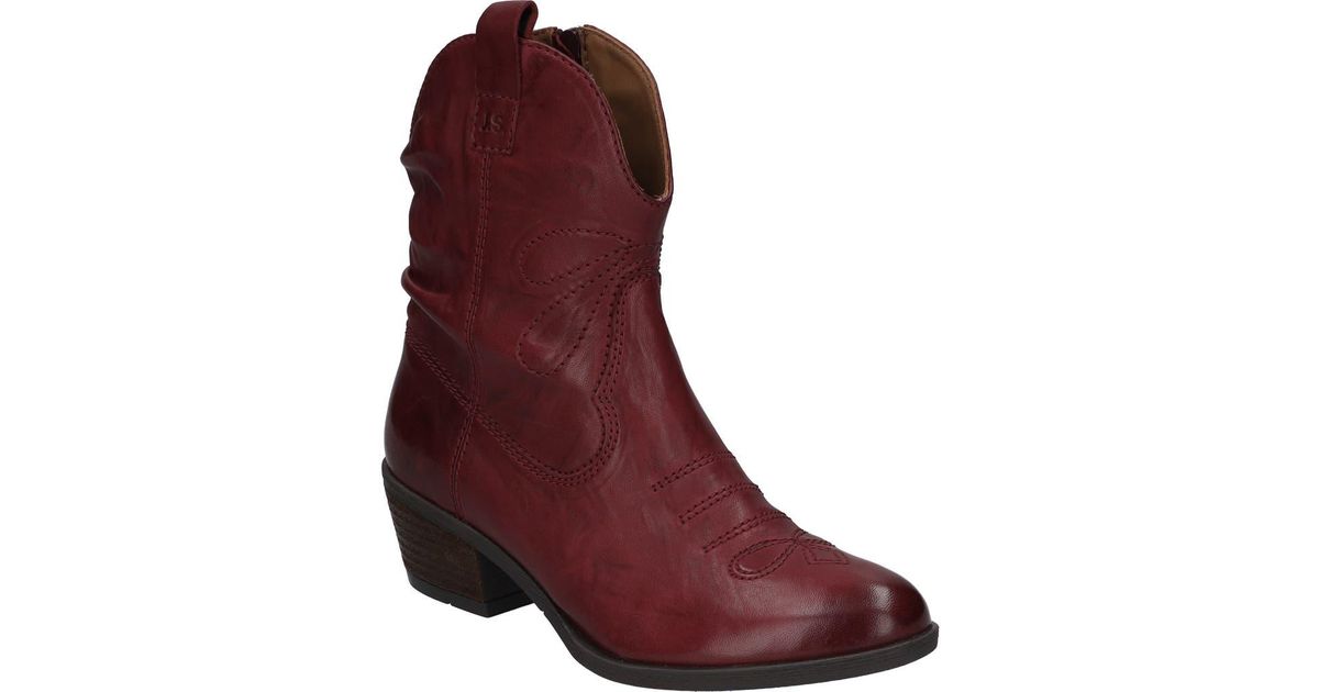 Josef Seibel Daphne Western Boot in Red | Lyst