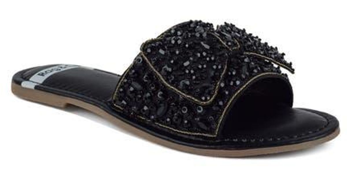 Rag & Co Pipa Slide Sandal in Black | Lyst