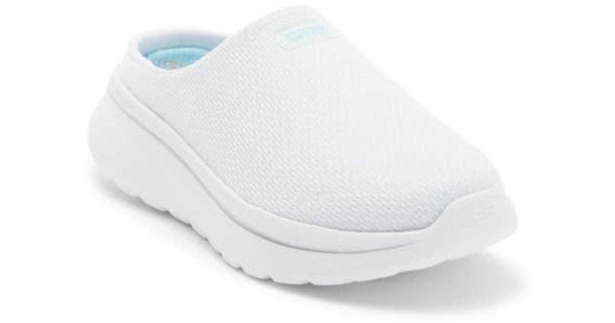 Skechers Relaxed Fit Go Walk Arch Fit Slip-On Sneaker in White | Lyst