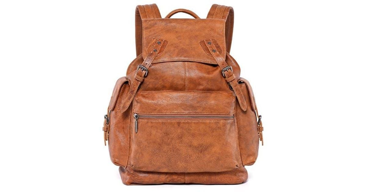 Old Trend Bryan Leather Backpack in Brown | Lyst