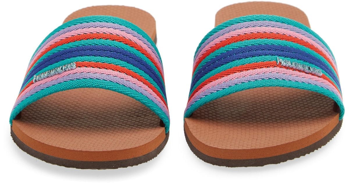 Havaianas You Malta Slide Sandal in Blue | Lyst Havaianas You Malta Slide Sandal in Blue | Lyst