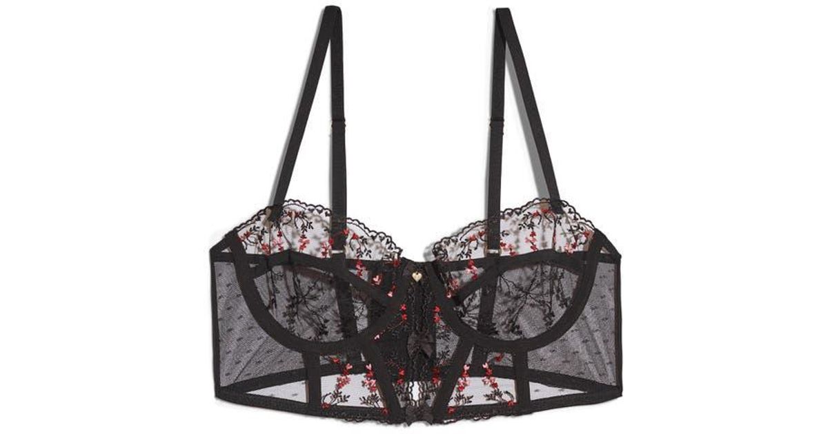 Etam Conquete N°9 Underwire Longline Balconette Bra in Black | Lyst