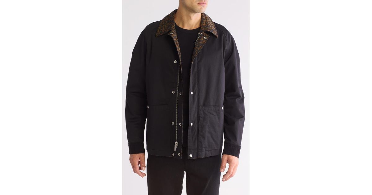 AllSaints Vanian Reversible Leopard Print Jacket in Black for Men | Lyst AllSaints Vanian Reversible Leopard Print Jacket in Black for Men | Lyst