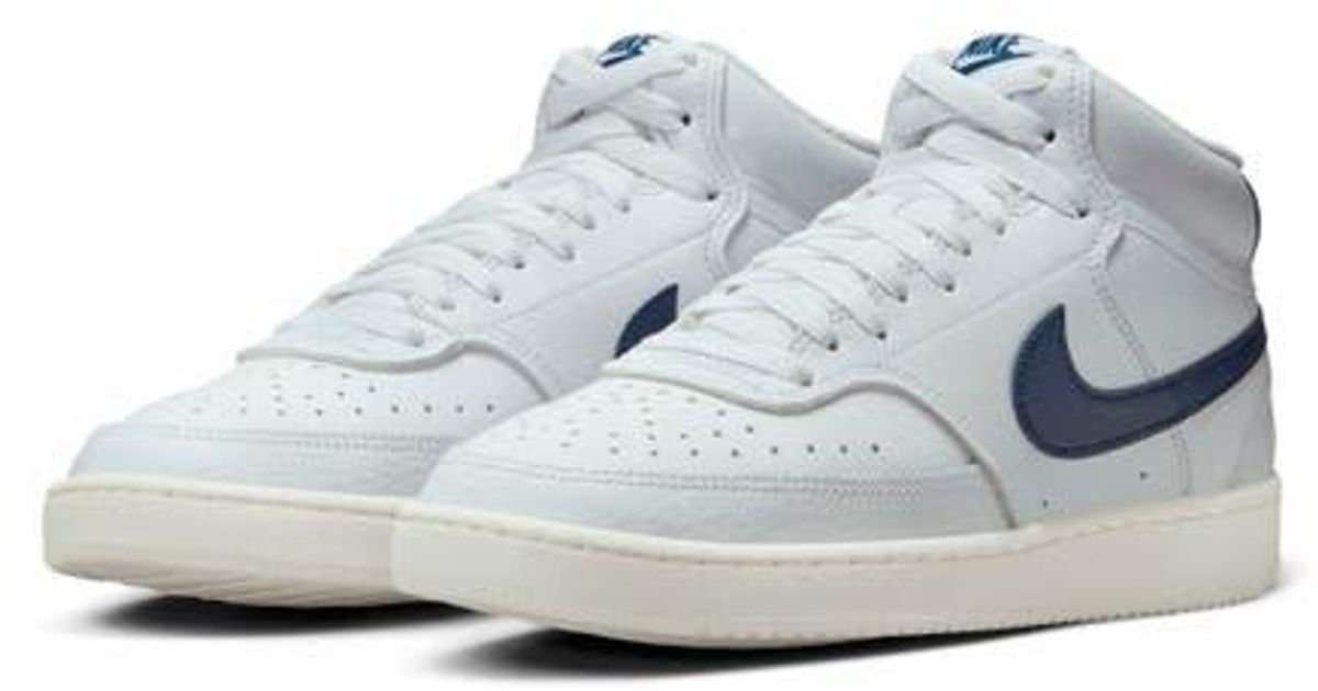 Nike Court Vision Mid Sneaker in White | Lyst