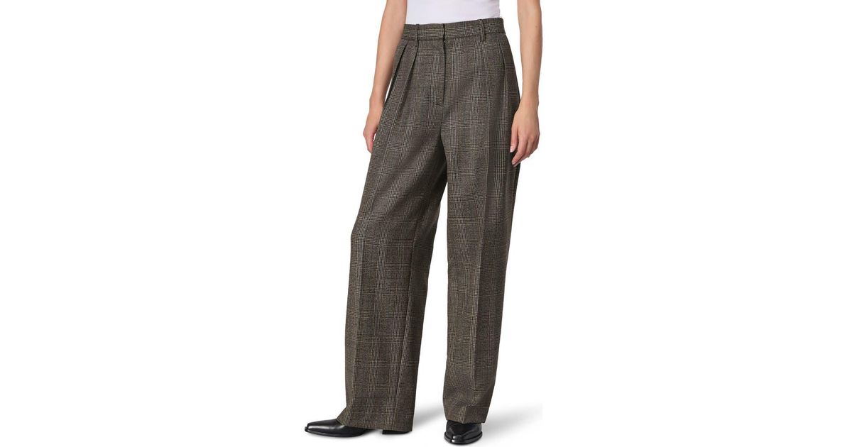 Rag & Bone Francine Plaid Virgin Wool Pants in Gray | Lyst